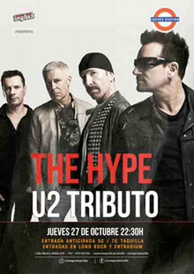 Tributo a U2. Concierto de The Hype en Sala Long Rock de Sevilla ...